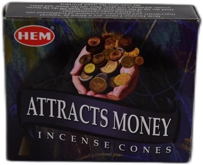 Amazon.com: HEM Attracts Money Cones Pack of 120 Cones | Natural Long ...