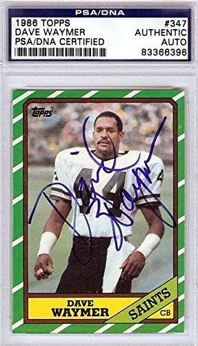 Dave Waymer Autographed Signed 1986 Topps Card New Orleans Saints ...