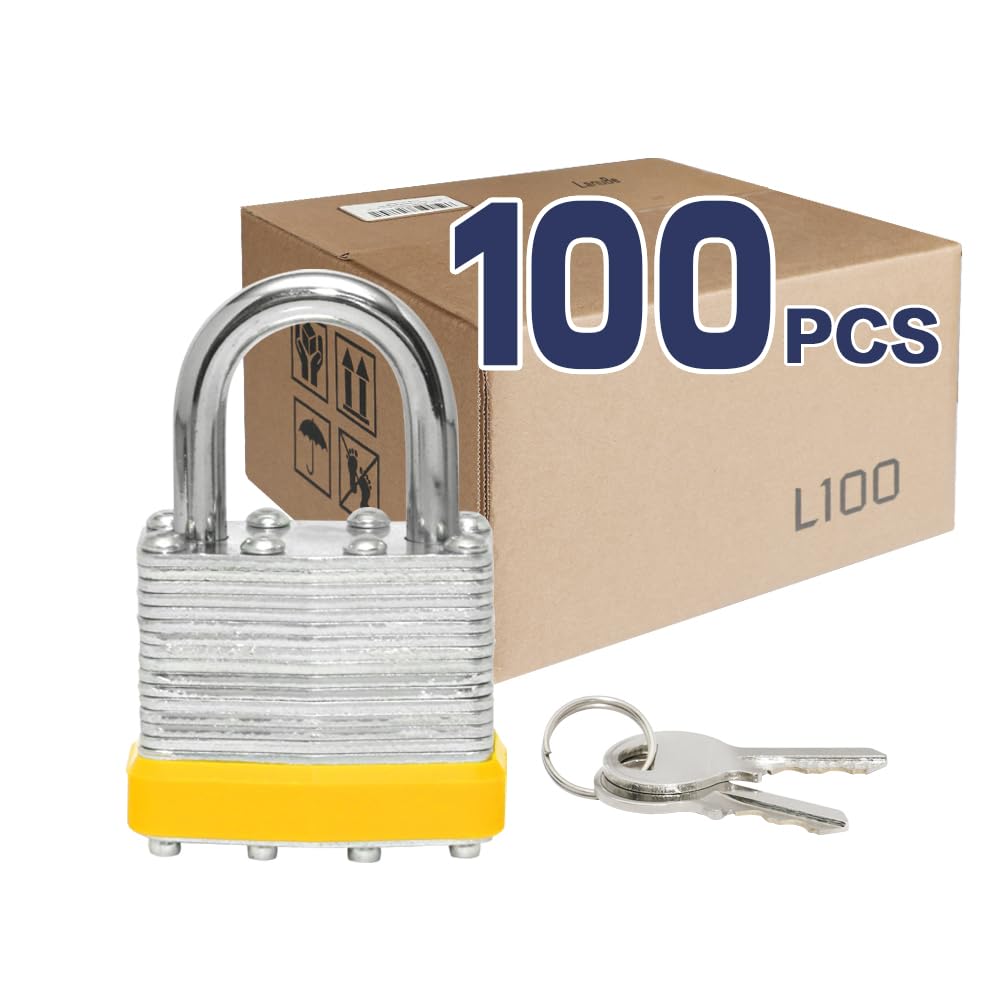 LanuBe Lock Laminated Steel Keyed Padlock,Keyed Alike Locks, Normal ...
