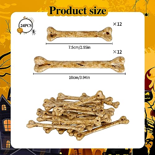 GLAITC 24 Pcs Halloween Skeleton Bones, 10cm/7.5cm Halloween Plastic ...