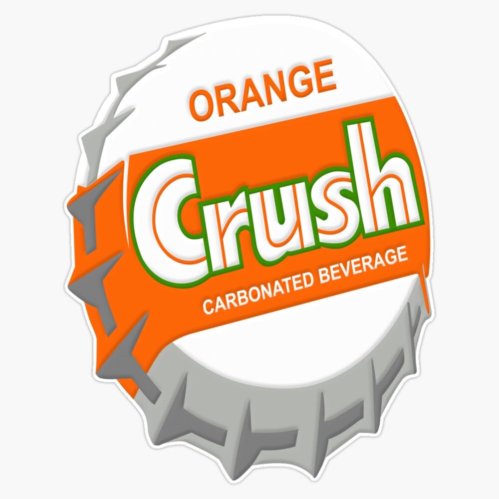 Amazon.com: Orange Crush Sticker Bumper Sticker Vinyl Decal 5" : Automotive