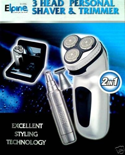 ELPINE 3 HEAD PERSONAL SHAVER & TRIMMER 2 IN 1 -NEW : Amazon.co.uk ...