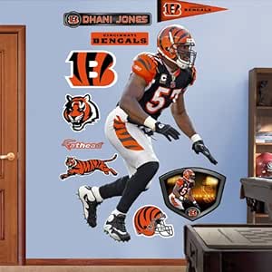 Amazon.com: Cincinnati Bengals Dhani Jones Fathead Vinyl Wall Graphic ...