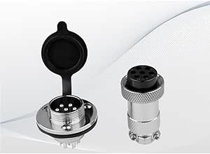 Amazon.com: GX16 Aviation Connector 7 Pin, GX16 3 Holes Flange Mount ...