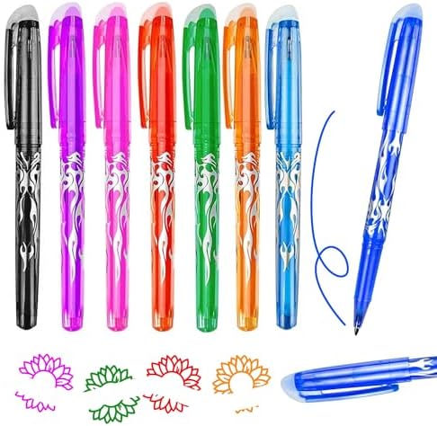 Coloured Biro Pens, Erasable Rub Out Pens, Rollerball Eraser Pens Set 0 ...