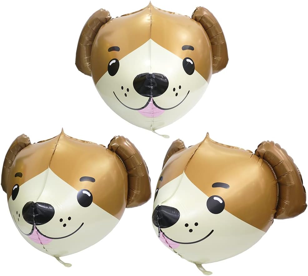 Amazon.com: 4D Cute Animal Dog Head Shaped Balloons Pet Dog Balloons ...