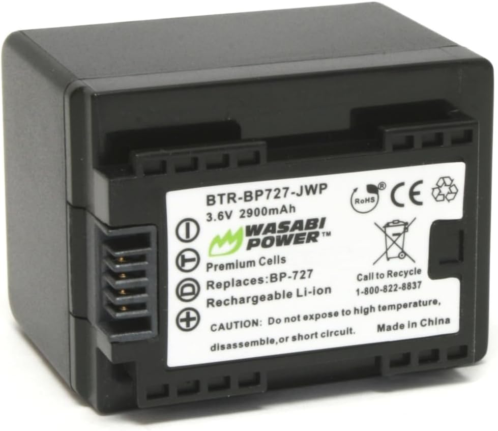 Amazon.com : BM Premium BP-727 Battery for Canon Vixia HF R80, HF R82 ...