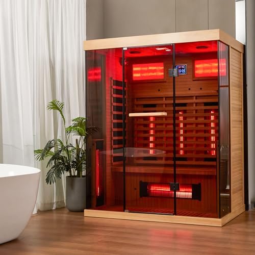 Amazon.com : BNEHS Far Infrared Sauna,2-3 Person Home Sauna with ...