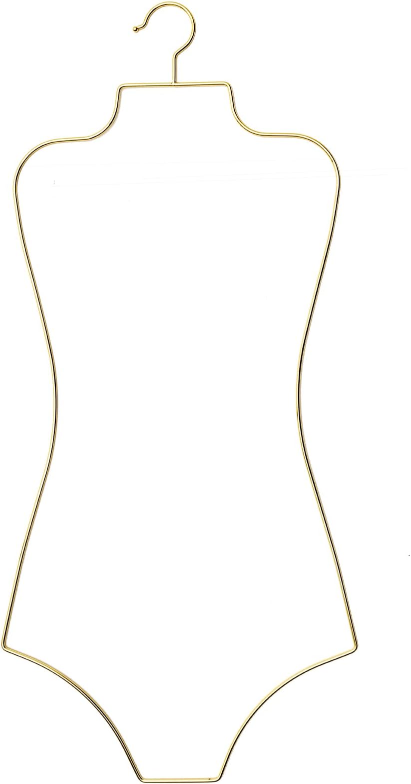 Amazon.com: Arekuaei Gold Wire Lingerie Hangers Body Shape Metal ...