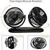 Amazon.com: TriPole Car Fan Portable Dual Head Electric Vehicle Mounted ...