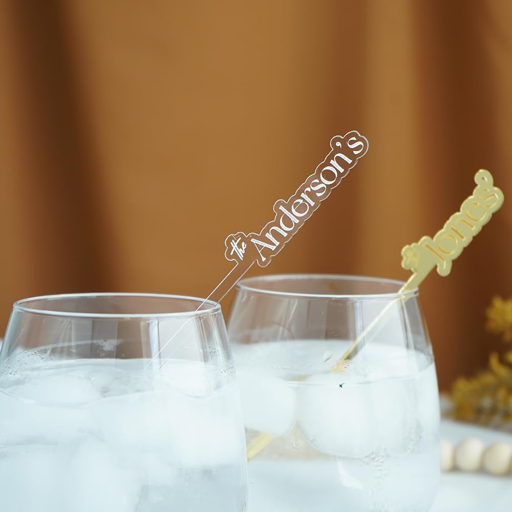 Amazon.com: (10 Pack) Personalized Custom Stir Sticks for Cocktail ...