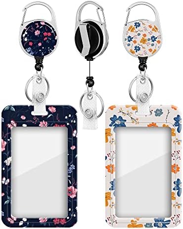 Amazon.com : 3 Set Heavy Duty Badge Holder with Retractable Reel,ID ...