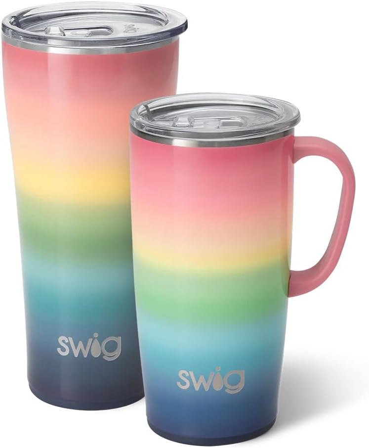 Amazon.com: Swig Life Sunset XL Set, 32oz Triple Insulated Tumbler with ...