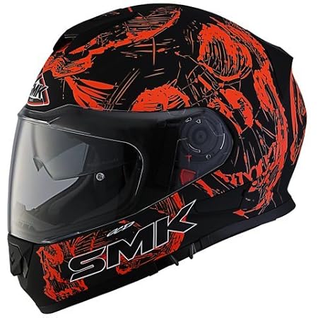 SMK MA270 EPS Padding Twister SKULL Graphics Pinlock Fitted Full Face ...