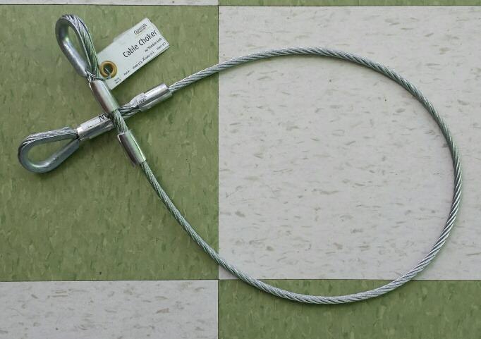 Guardian Fall Protection 10420 3-Foot Galvanized Cable Choker Anchor ...
