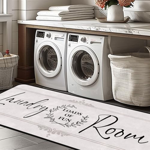 Amazon.com: Capslpad Laundry Room Rug Set of 2 Non Slip Laundry Floor ...