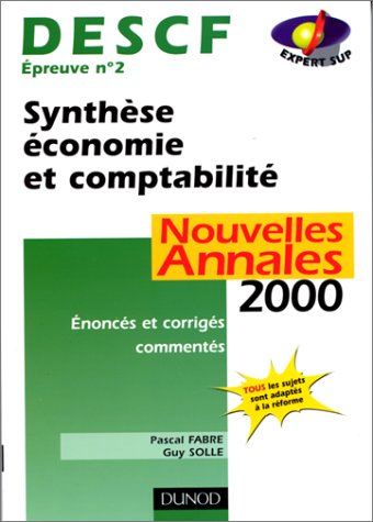 Amazon.com: Synthèse économie et comptabilité, DESCF, épreuve n°2 ...