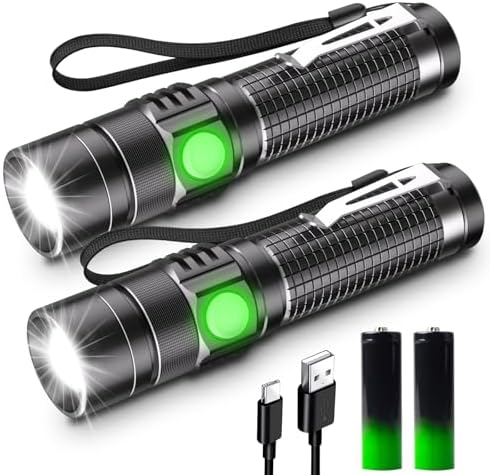 Hoxida Torch LED Rechargeable Super Bright, Pocket Clip Adjustable ...
