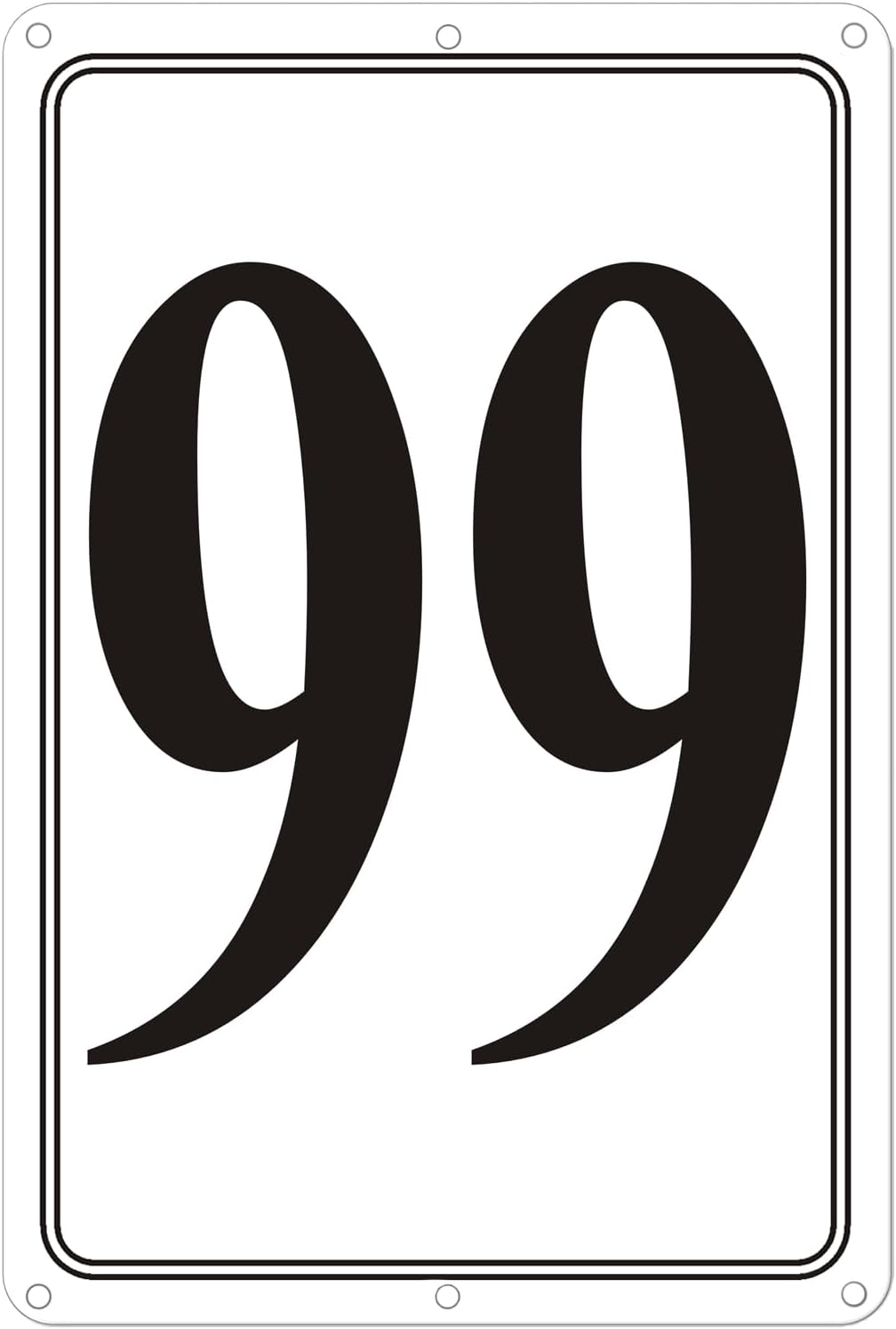 Amazon.com: Premium Aluminum Number Signs 99-12" X 8" Numbered Signs ...