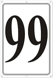 Amazon.com: Premium Aluminum Number Signs 99-12" X 8" Numbered Signs ...