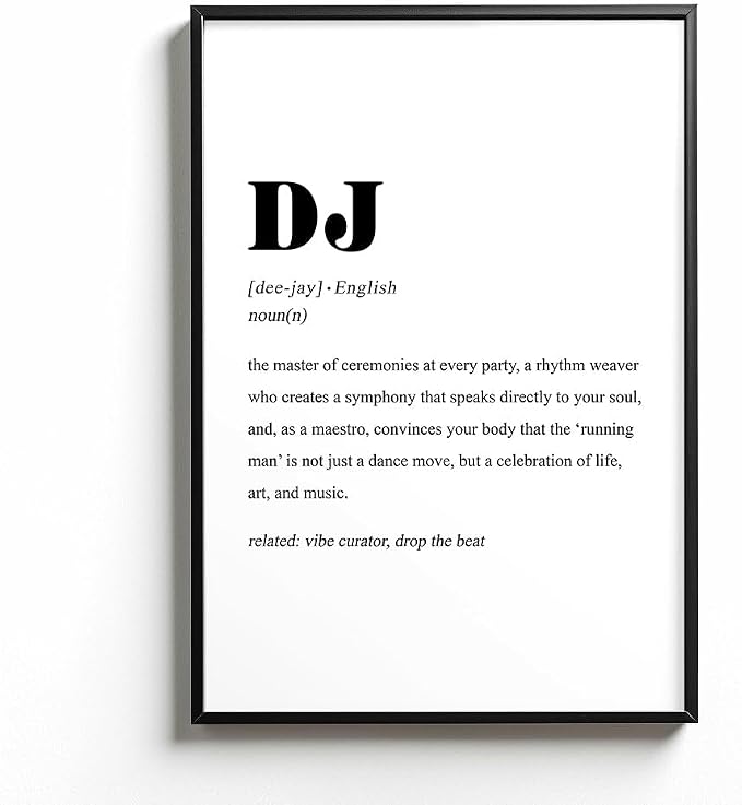Amazon.com: InkTitis DJ Definition - Wall Art for Dj & Home Office