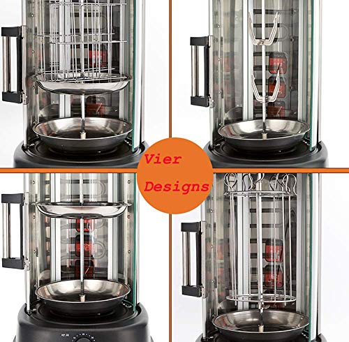 Homeatk Tower Vertical Rotisserie Rotating Döner Kebab Grill Vertical ...