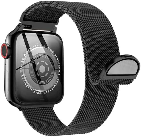 Amazon.com: BELONGME Mesh Metal Loop Compatible with Apple Watch Band ...