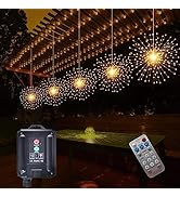 SHUKAN 5 Pcs 1000 LED Plug-in Starburst Sphere Lights, Firework Light 8 ...