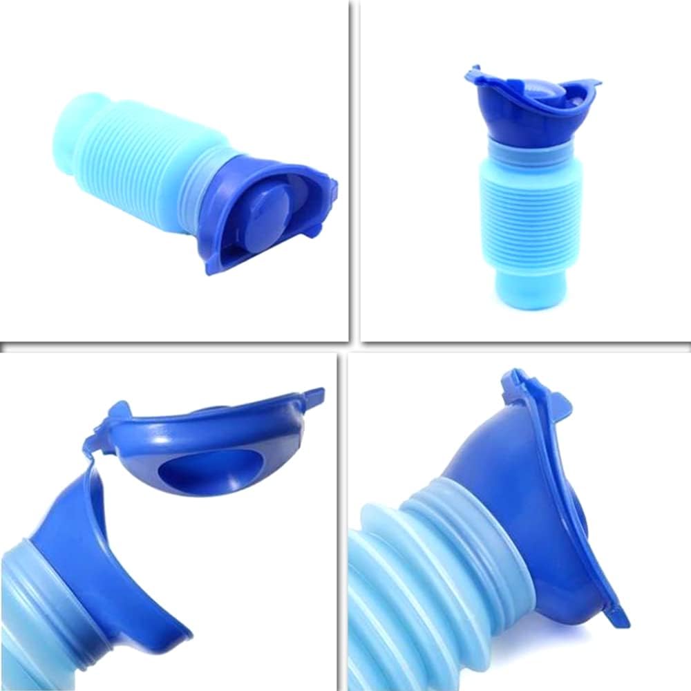 NA 2 Pcs Shrinkable Urinal Portable Wee Bottle Reusable Male Female ...