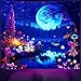 Amazon.com: Honcet Blacklight Forest Wall Tapestry for Bedroom, Glow in ...