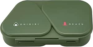 OSK LS-15 Rice Ball Lunch Case, Khaki, 16.3 fl oz (465 ml), Made in Japan, Can Hold Side Dishes ...