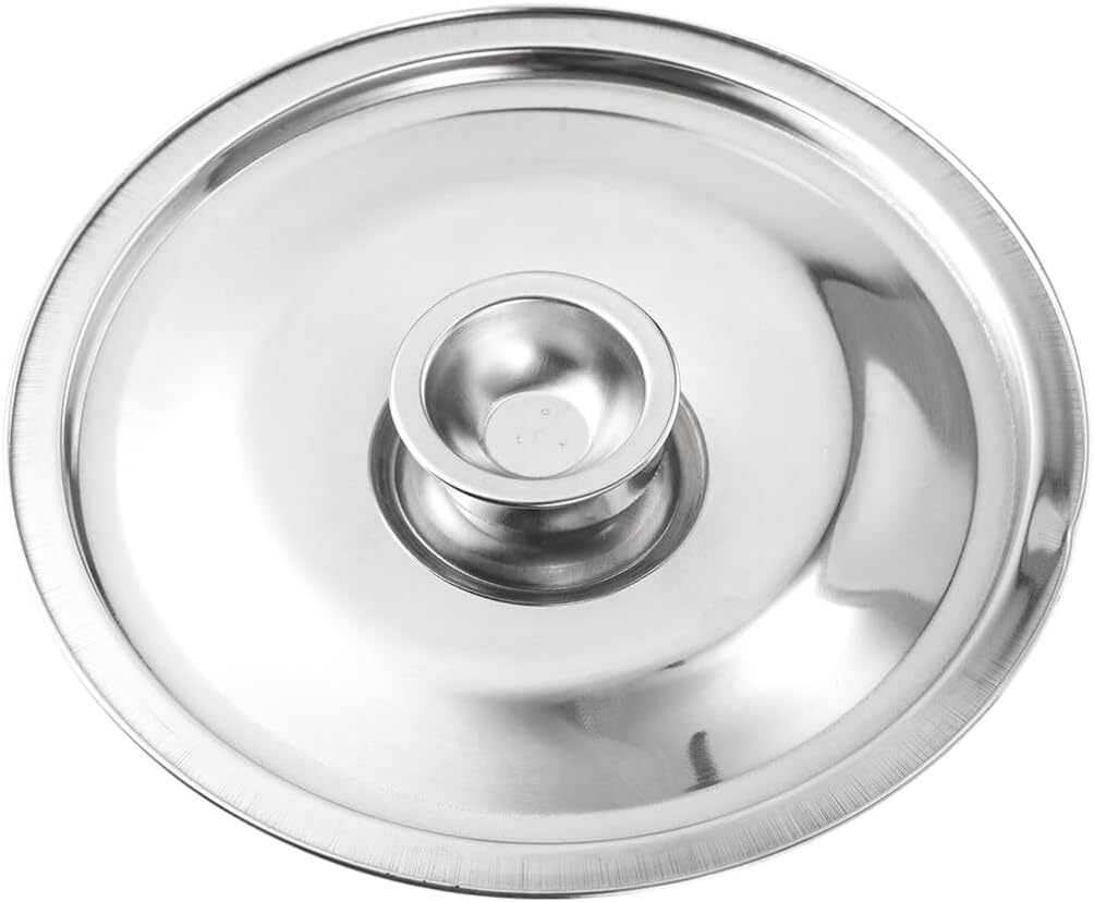 Amazon.com: Grease Container Lid Stainless Steel Bowl Cover 22cm ...