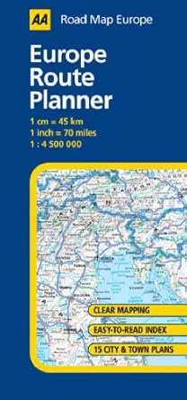 Europe Route Planner (AA Road Map Europe): A.A. Publishing ...