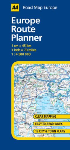 Europe Route Planner (AA Road Map Europe): AA Publishing: 9780749551179 ...