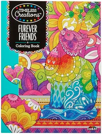 Amazon.com: Timeless Creations Furever Friends Creative Coloring Book ...