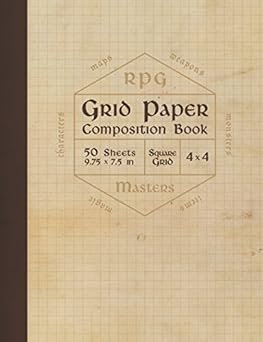 RPG Grid Paper Composition Book: Blank Quad Ruled Graph Paper for Role ...