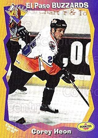 Amazon.com: (CI) Corey Heon Hockey Card 1997-98 El Paso Buzzards 11 ...