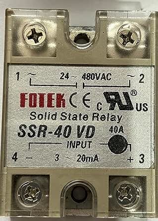 FOTEK 24V-380V 40Amp 250V SSR-40 DA Solid State Relay Module 3-32V DC ...