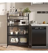 Amazon.com: REENLIV 5-Tier Bakers Rack with Power Outlet, Microwave ...