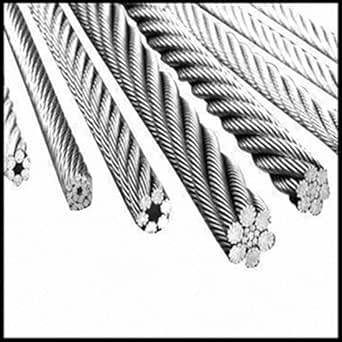 Galvanized Wire Rope with Thimble and Clamps 9x19 - Ideal for Pulleys ...