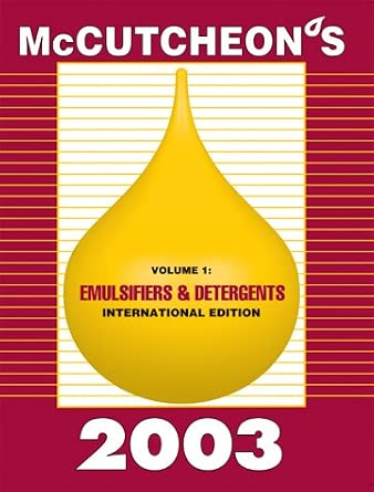 Emulsifiers And Detergents: 1: Amazon.co.uk: Mccutcheon's Directories ...