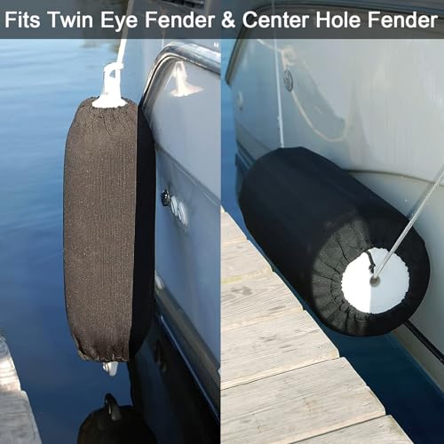 Snapklik.com : XMK Boat Fender Covers 4-Pack 8 X 22 Boat Bumpers Fleece ...