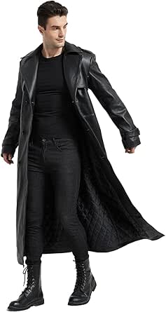 Mens Ultimate Matrix Quilted Faux Leather Featuring Lapel Collar And ...