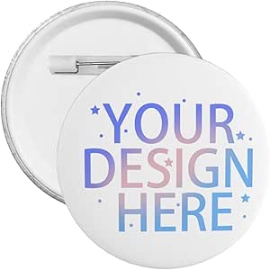 Amazon.com: Generic 1-200 Packs Custom Buttons with Your Own Design, Personalized Pins Bulk Add ...