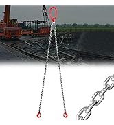 FITHOIST 3 Ton 4 Leg Chain Sling 1/4” 5 Ft, G80 Alloy Steel 4 Way Chain ...