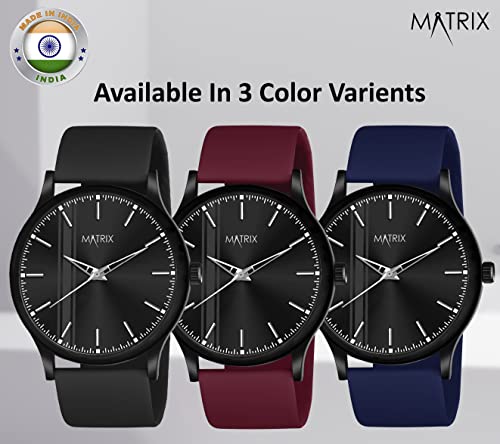 Matrix Minimalist Dial with Softest Silicone Strap Analog Wrist Watch ...