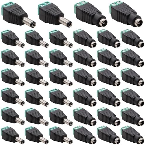 Amazon.com: Hmknana 40PCS Male Female DC 12V Power Connector 5.5 x 2 ...