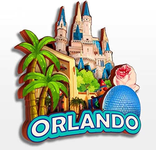 Amazon.com: Orlando Florida USA Magnet Fridge Magnet Wooden 3D ...