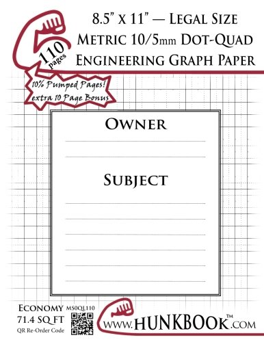 Buy Engineering Graph Paper (MS0QL-110 pages): Metric 10/5mm Dot ...
