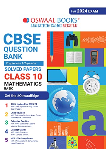 Oswaal CBSE Chapterwise & Topicwise Question Bank Class 10 Mathematics ...